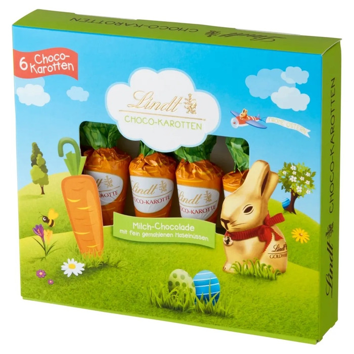 Lindt Tejcsokoládé Répák(6db) Mogyorópasztával 81g - Húsvét - Édességek ...