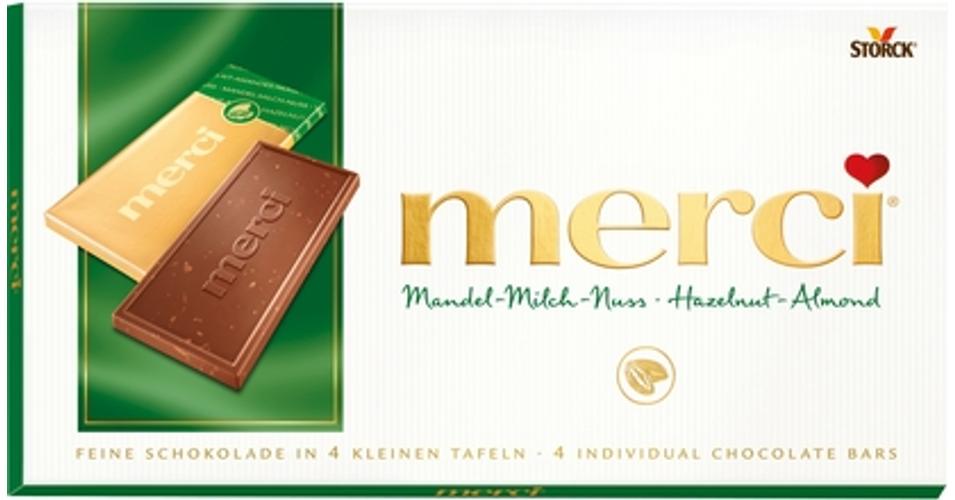 Merci Mogyorós-Mandulás Táblás Csokoládé 100g - Merci - Édességek ...