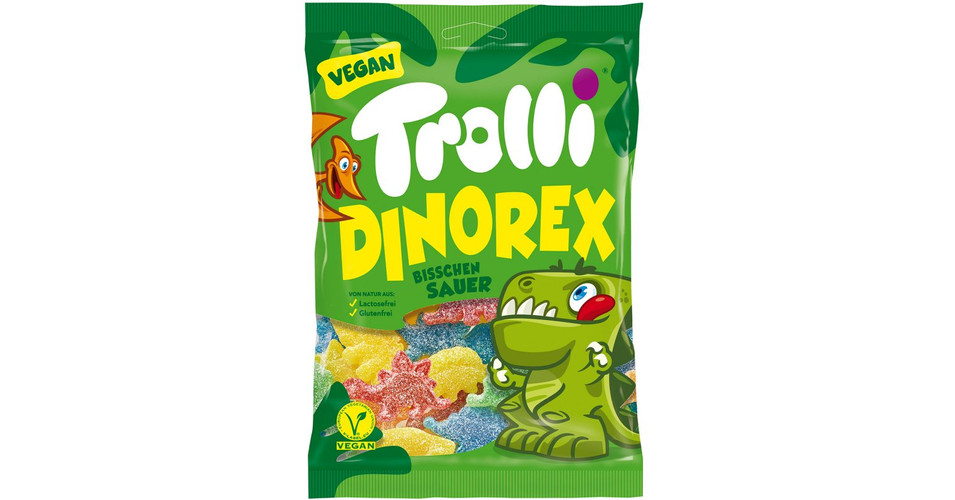 Trolli Dinorex Vegan Gumicukor Enyhén Savanyú 100g - Trolli - Édességek ...