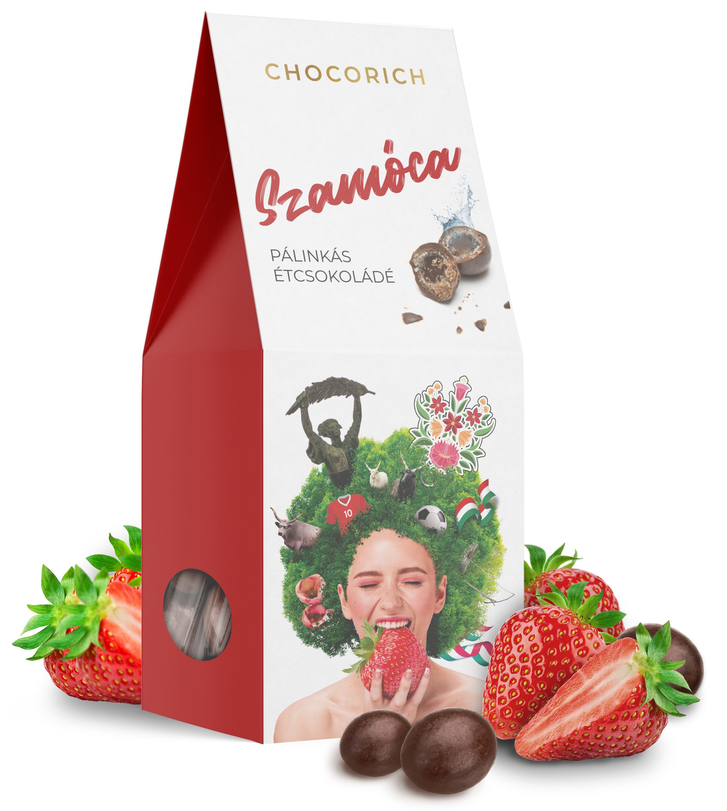Chocorich Pálinkával Töltött Étcsokoládé Golyók - Szamóca 80g ...